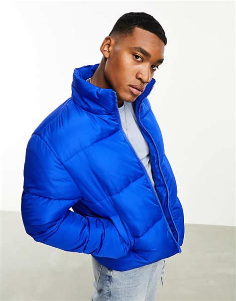 Asos Design Doudoune Bleu De Cobalt Asos