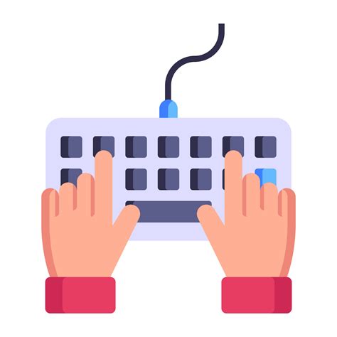 Hands Typing On Keyboard Flat Style Icon 6402157 Vector Art At Vecteezy