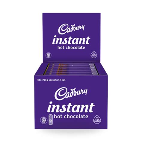 Cadbury Instant Hot Chocolate Sticks 50 X 28g Ads Coffee Supplies