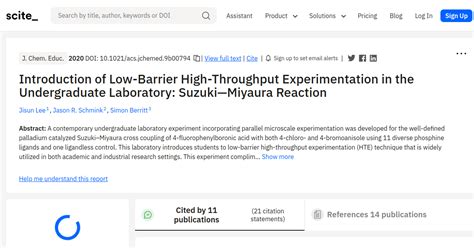 [citation Report] Introduction Of Low Barrier High Throughput