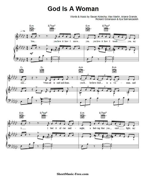 Ariana Grande Piano Sheet Music