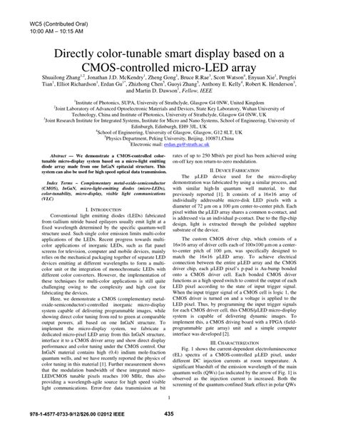 pdf directly color tunable smart display based on a cmos controlled