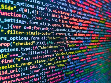 Programming Code Abstract Background Screen Of Software Software