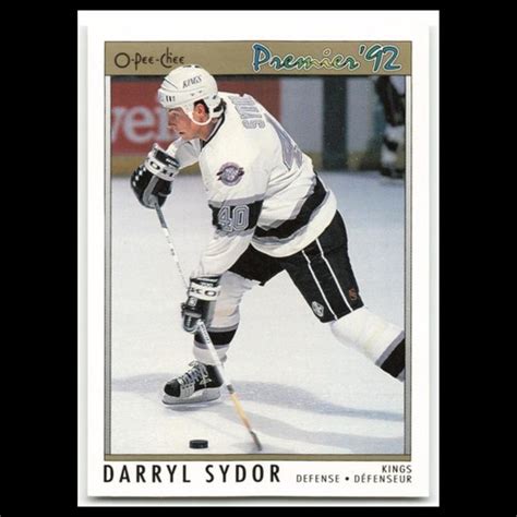 Darryl Sydor 90 1992 O Pee Chee Premier Los Angeles Kings Hockey Card