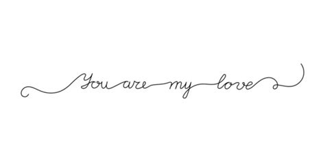 Continuous One Line Script Cursive Text You Loved Vector Illustration