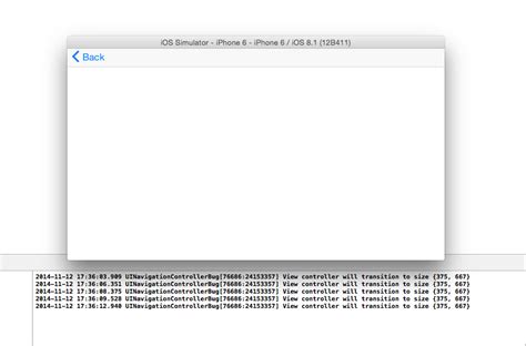 Ios Ios8 After Pushing A Uiviewcontroller On A