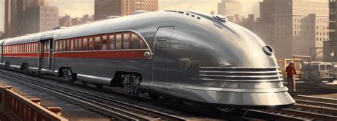 Mercury Streamliner Passenger Train Racing Through New York City R