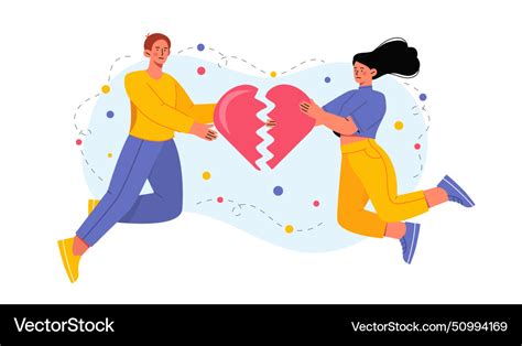 Couple With Break Up Royalty Free Vector Image