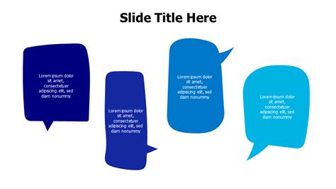 4 Speech Bubbles Infographic Inforgraphics And Slides