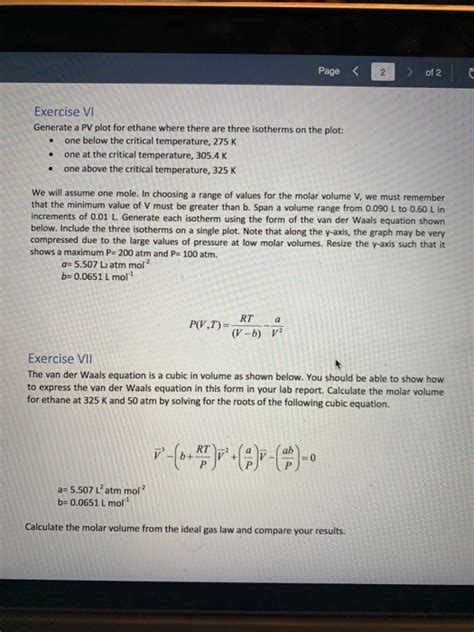 Solved Page Of 2 Exercise VI Generate A PV Plot For Chegg Com