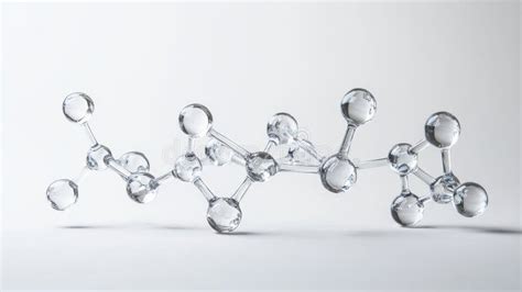 Glass Molecular Model Display A Visual Representation For Chemistry And Biotech Research