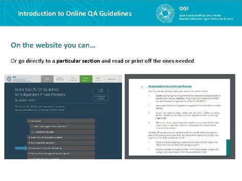 introduction to the qqi quality assurance guidelines website