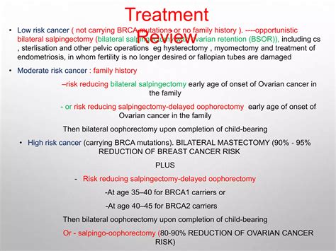 Salpingectomy For Ovarian Risk Reduction Pptx