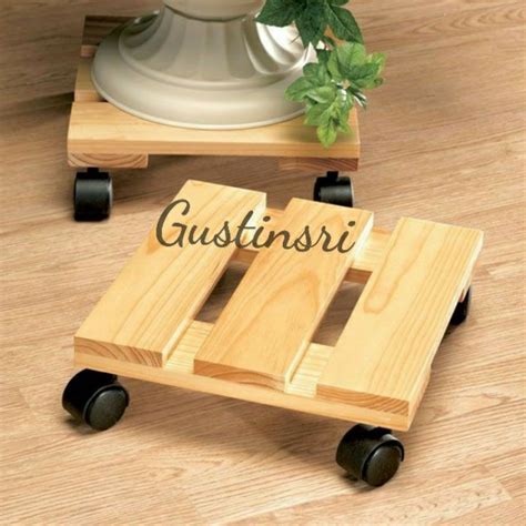 Jual Tatakan Alas Pot Kayu Roda Alas Pot Roda Tatakan Galon Kompor Gas Kulkas Shopee Indonesia