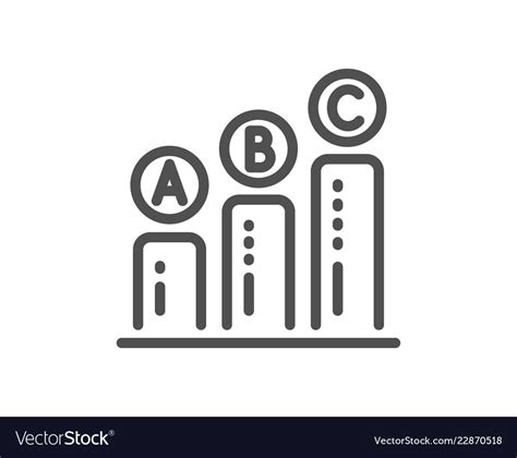 graph line icon column chart sign royalty free vector image