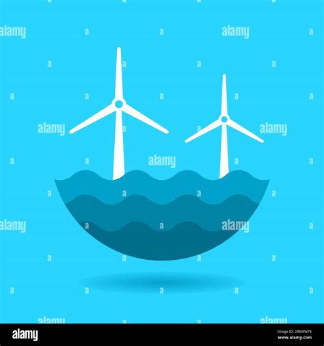 Wind Turbine At The Ocean Wind Energy Concept Sustainable Power