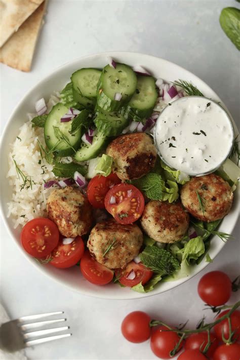 Greek Chicken Meatballs Kathleens Cravings