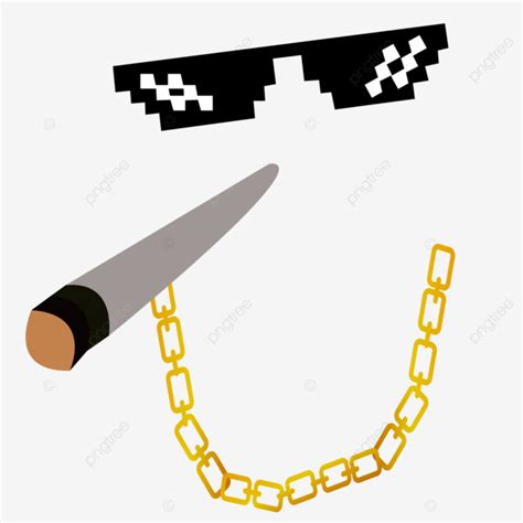 Thug Life Pixel Mlg Schattiert Brille Vektor Kostenlos Gangster Leben