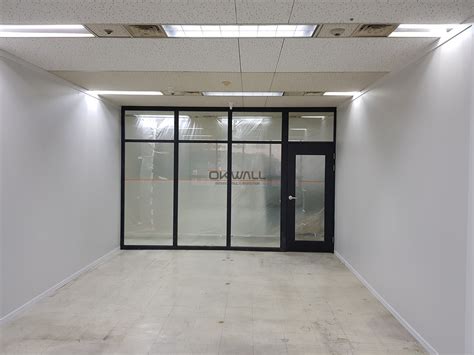 우드 격자 유리 칸막이 래핑칸막이 오케이칸막이