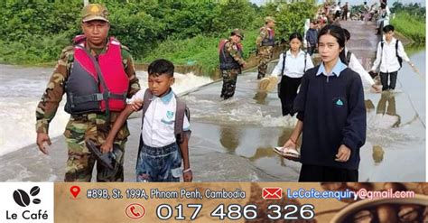 កម្លាំងសមត្ថកិច្ចជួយចម្លងប្រជាពលរដ្ឋនៅឃុំស្រអែម ត្រង់ទំនប់បង្ហៀរទឹកអូរស្វាយ