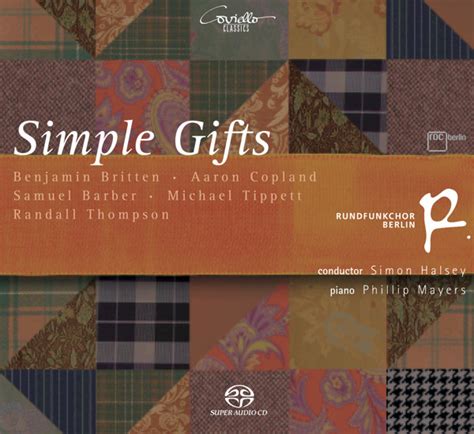 Cov Simple Gifts Philip Mayers Rundfunkchor Berlin Simon