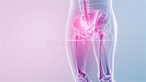 A Digital Illustration Of A Human Figure Highlighting The Pelvic Region