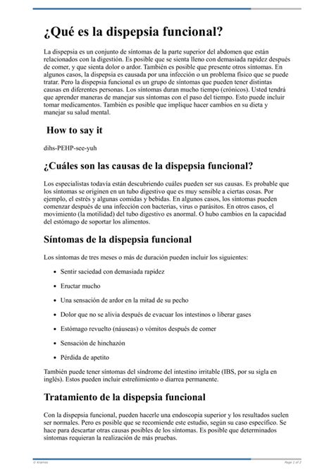 Text Qué es la dispepsia funcional HealthClips Online