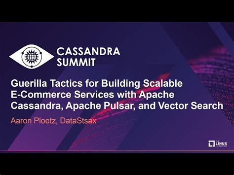 Free Video Guerilla Tactics For Building Scalable E Commerce Services With Apache Cassandra