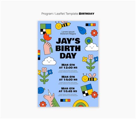 Free Psd Boy Birthday Template Design