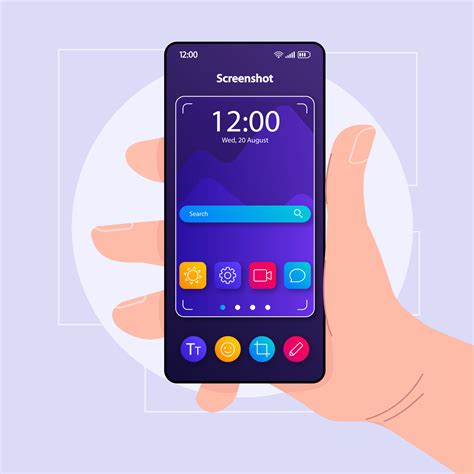 Screenshots Making Smartphone Interface Vector Template Mobile App Page Color Design Layout