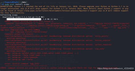 Kali20204安装pip和setuptools：pip2中setuptools安装 Csdn博客