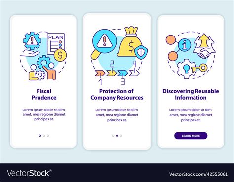 Risk Management Benefits Onboarding Mobile App Vector Image