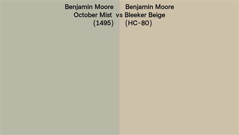 Benjamin Moore October Mist Vs Bleeker Beige Side By Side Comparison