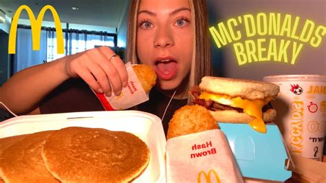 Asmr Mcdonalds Breakfast Hot Cakes Mighty Mcmuffin And Hash Browns