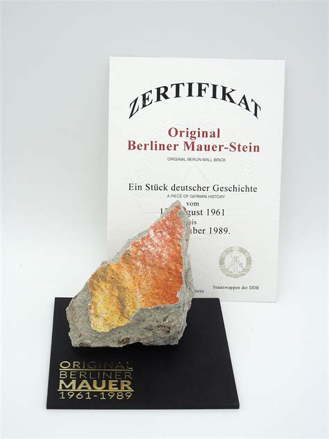 Buy Berlin Souvenirs AUTHENTIC PIECE OF BERLIN WALL With CoA Large