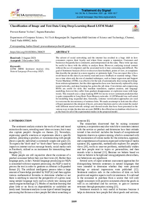 Pdf Classification Of Image And Text Data Using Deep Learning Based