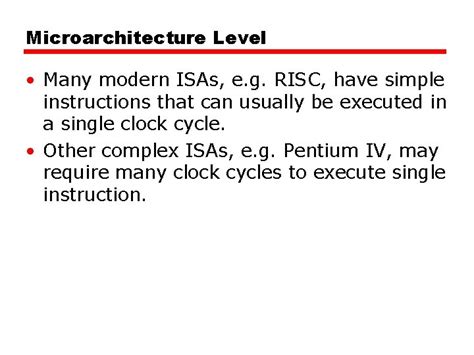 Lecture 15 Microarchitecture Level Level 1 Microarchitecture Level