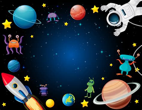 A Banner Outer Space Scence Background 3544292 Vector Art At Vecteezy