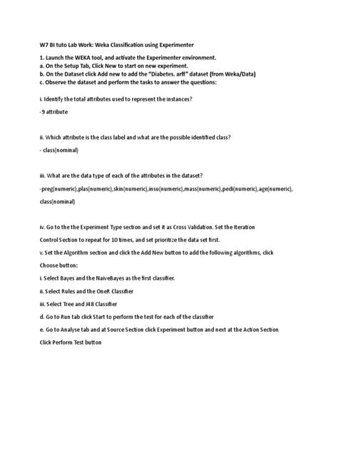 w7 weka experimenter pdf cross validation statistics statistical classification