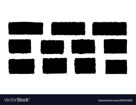 Black Rectangle Form With Jagged Edges Ripped Vector Image