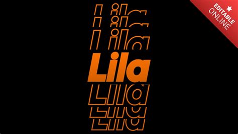 Lila Efecto Y Línea Modernos Generador de Efectos de Texto