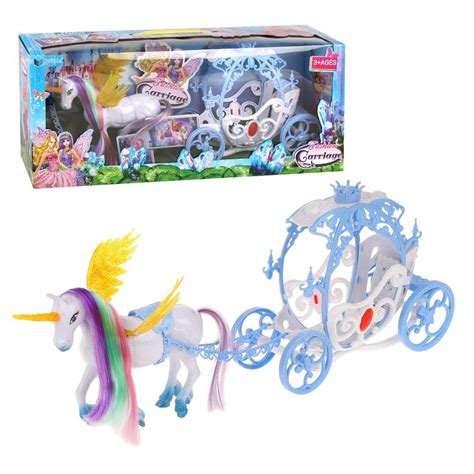 Игровой набор На прогулке Наша Игрушка Карета с лошадью-единорогом ...