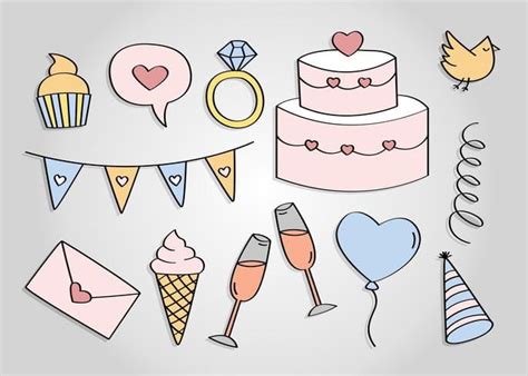 웨딩 요소 벡터 Svg Ai Uidownload