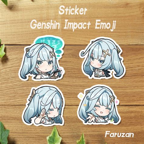 Jual Stiker Genshin Impact Emoji Sticker Vinyl Sticker Set Genshin