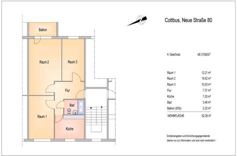 Grundriss Plattenbau 4 Zimmer