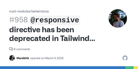 `responsive` Directive Has Been Deprecated In Tailwind Css V30