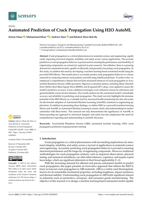 pdf automated prediction of crack propagation using h2o automl