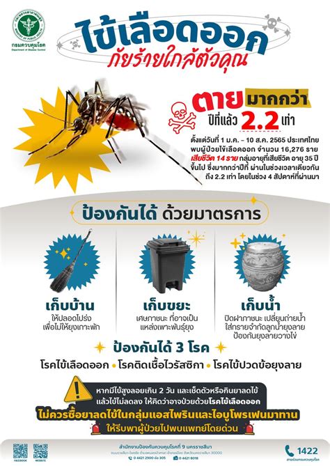 กรมควบคุมโรค On Twitter 🦟🦟 ไข้เลือดออก ภัยร้ายใกล้ตัวคุณ 🦟🦟 ป้องกัน