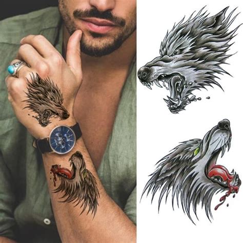 Corps Tatouage Faux tatouage à grande fleur réaliste pour femme autocollant temporaire motif