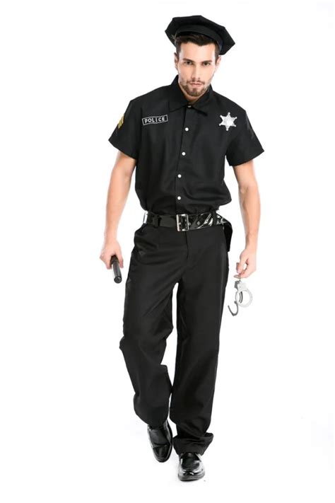 Adult Policeman Costume Police Man Cop Fancy Dress Party On Aliexpress